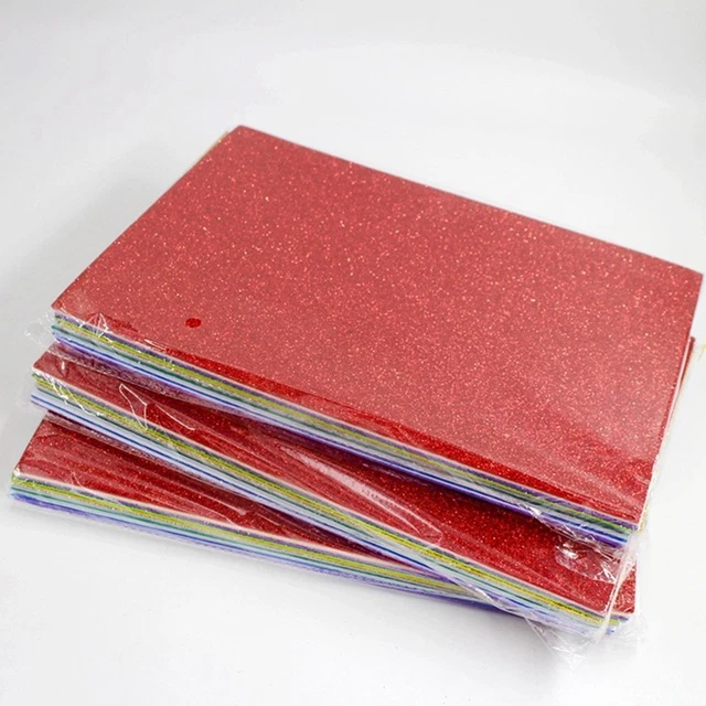 10 PCS CRAFT Paper Sheets Glitter Cardstock Printable Sparkly Papers ...