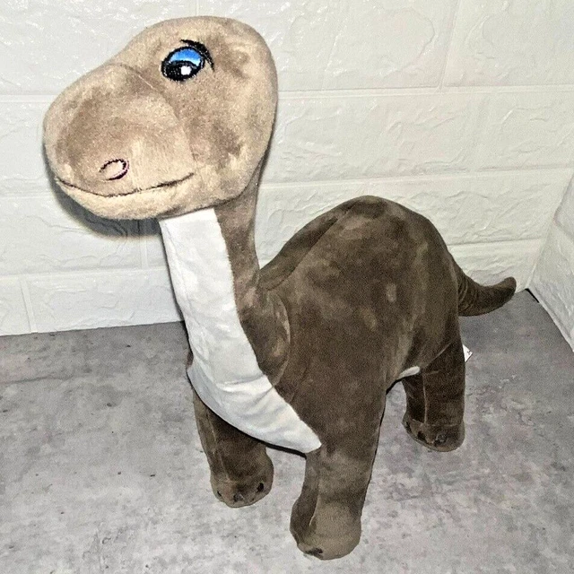 IKEA JATTELIK DINOSAUR 14" Tall Brown Plush Soft Toy Brontosaurus £9.95 ...