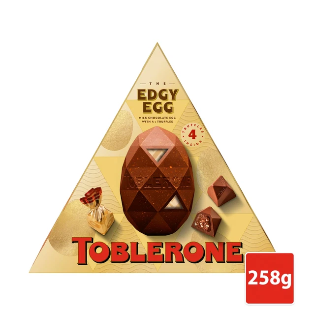 TOBLERONE THE EDGY Egg Milk Chocolate With Truffles 258g -Perfect For ...
