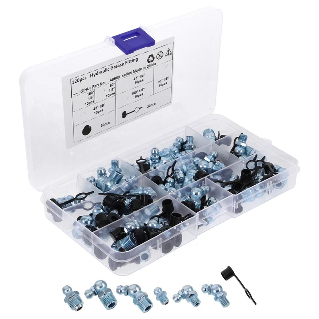 120 PCS GREASE Fittings Caps Car Zerk Covers Automotive Small Parts £24 ...