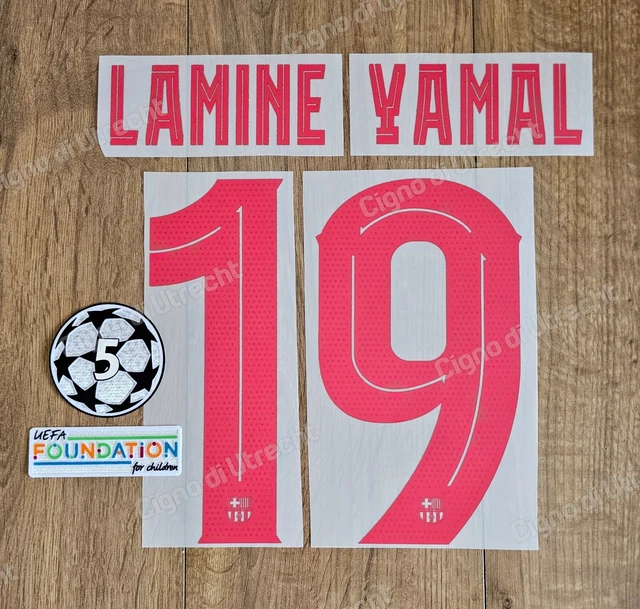 LAMINE YAMAL #19 Print Home Away Barcelona Champions League La Liga ...