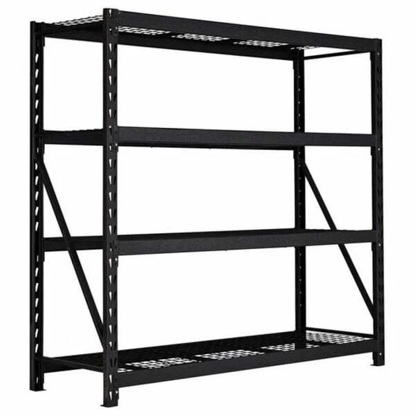 HEAVY DUTY INDUSTRIAL Metal Racking Unit with 4 Mesh Shelves Collect ...