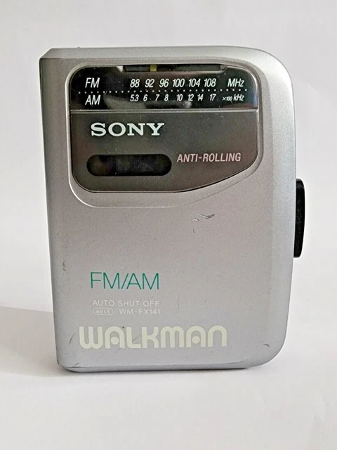 VINTAGE SONY WALKMAN AM/FM Radio Cassette Player WM-FX141 Silver Tested ...