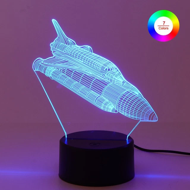 SHAPE NIGHT LIGHT Bedroom Night Lamp LED Acrylic Without Battery Touch ...