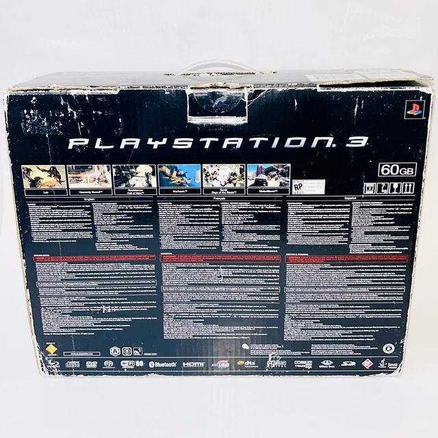PS3 FAT/PHAT 60GB Launch Model B.c. Piano Black Cecha01 Empty Box ...