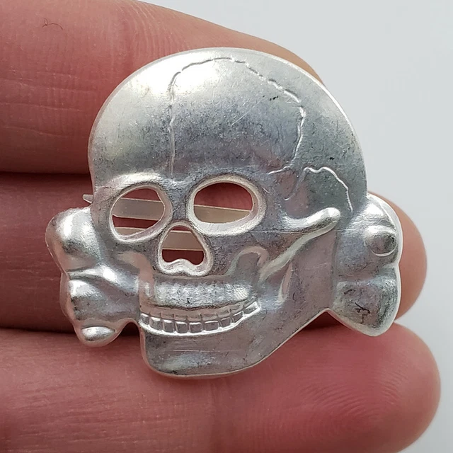 SKULL BADGES,PINS,GLORY,ARMY,MILITARY,CAP EMBLEM,HAT Insignia,Silver ...