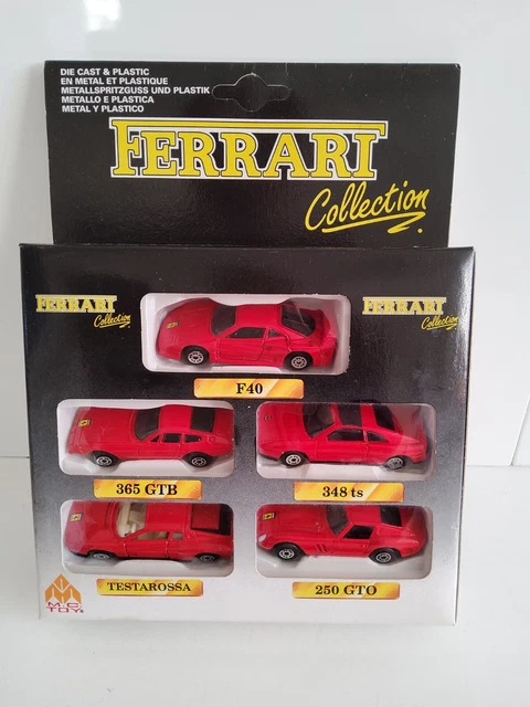 MC TOY FERRARI Testarossa, F40, 365 GTB, 348 TS, 250 GTO 5x Set 1/64 ...