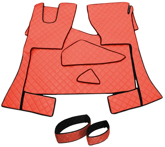 FUSSMATTEN SITZSOCKELVERKLEIDUNG PASSEND für Mercedes Actros MP4 Rot ...