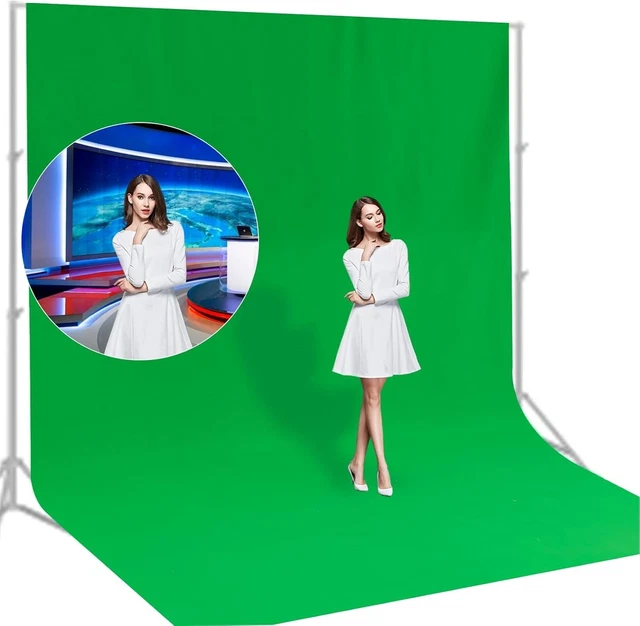 10FT X 20FT Photography Backdrop Green Screen, Green Background Non ...
