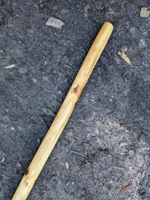 ENGLISH YEW WALKING Stick Beautiful Unique Shillelagh Cane Sap Wood ...