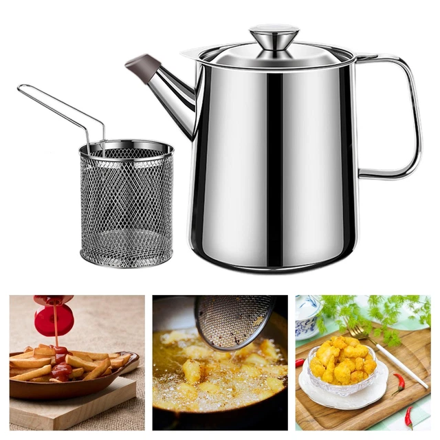 RÉCIPIENT À HUILE avec panier à huile, multi-usage pour la cuisine, le ...