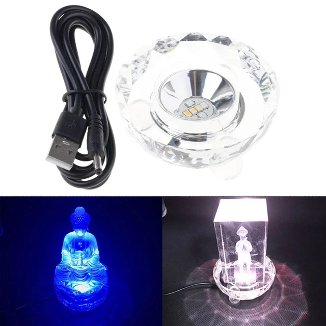 ROTATING LIGHTED STAND With Glows USB Operations for Home Decoration ...
