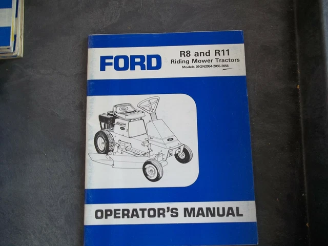 FORD R8 AND R11 Riding Mower Tractors Models 09Gn2054-2055-2056 ...