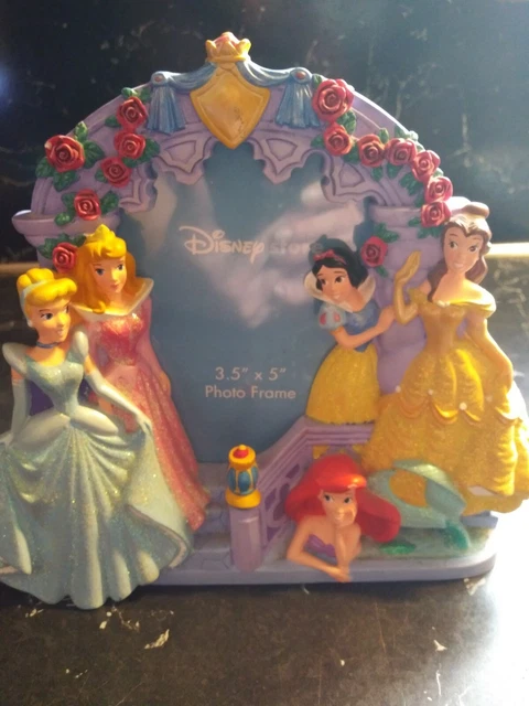 DISNEY STORE PRINCESS Frame Belle Cinderella Ariel Sleeping Beauty Snow ...