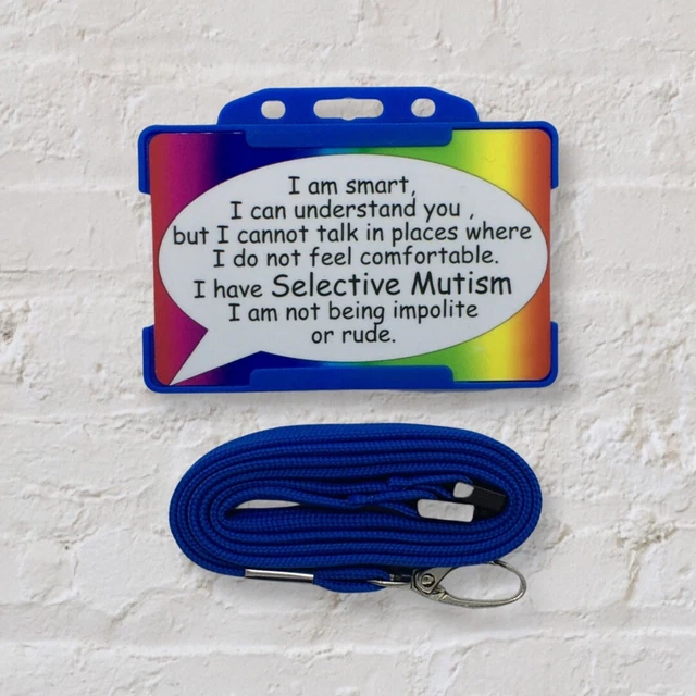 I HAVE SELECTIVE Mutism Awareness ID Card And Lanyard £5.99 - PicClick UK