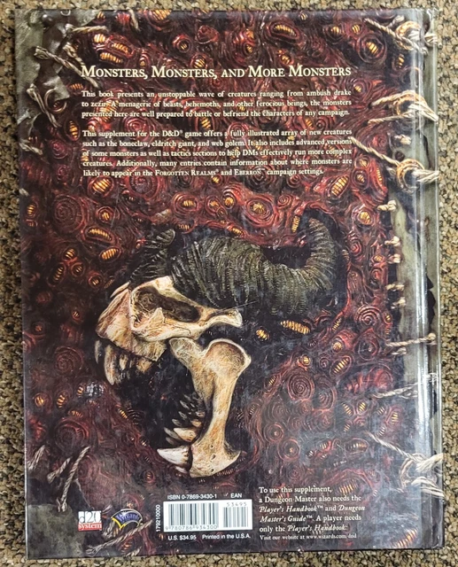 DUNGEONS & DRAGONS V3.5 - Monster Manual Iii - Wizards Of The Coast ...