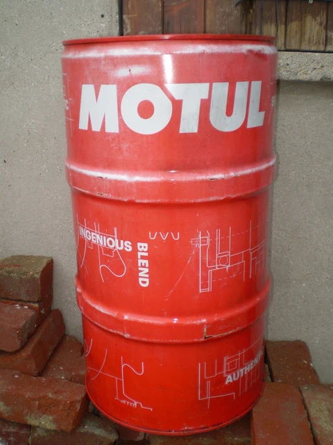 GRAND BIDON FUT Motul Rouge Huile De Pont / Tonnelet 60L Vendu Vide EUR ...