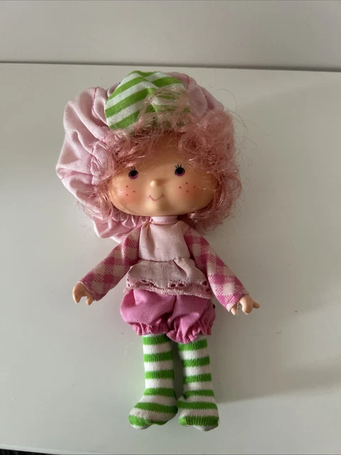 VINTAGE STRAWBERRY SHORTCAKE Raspberry Tart Doll 1980s With Hat 13cm ...