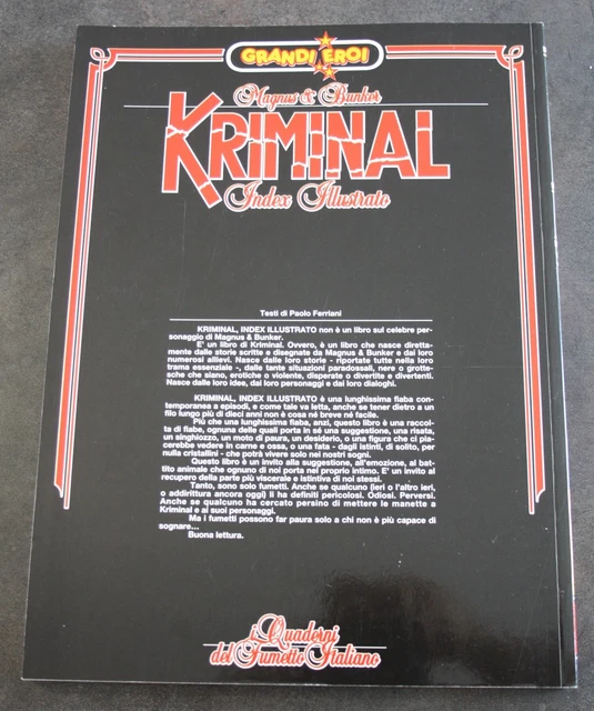 KRIMINAL INDEX ILLUSTRATO di Paolo Ferriani, Magnus & Bunker ,1994 EUR ...