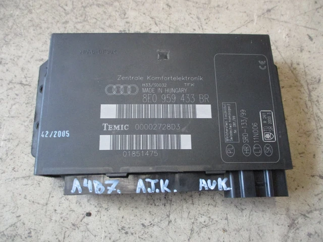 ZV STEUERGERÄT KOMFORT Steuergerät AUDI A4 B6 B7 8E 8E0959433BR EUR 199,99 - PicClick DE