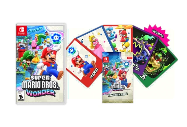 SUPER MARIO BROS Wonder + pack exclusif de cartes à collectionner ...