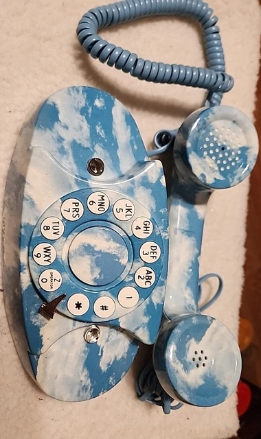 VINTAGE EMERSON SKY PHONE Push Button Blue Cloud Princess Phone £48.20 ...