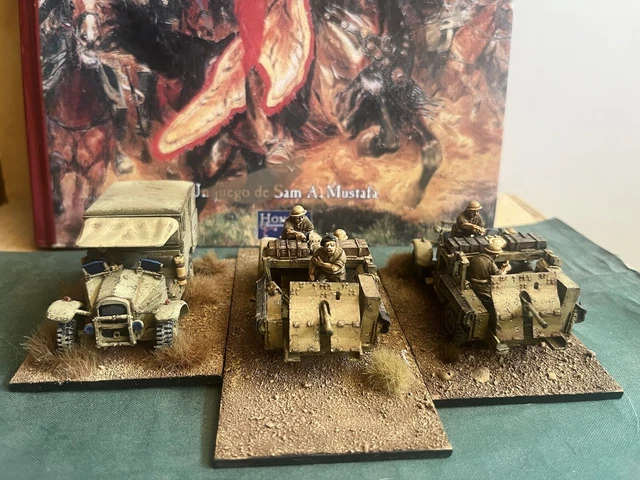 28MM PERRY MINIATURES WW2 British Two Bofors 37mm Portee Morris Truck ...