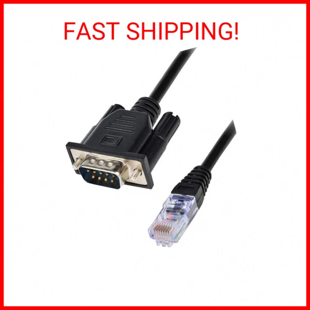 RJ45 TO RS232,LFHUKEJI DB9 9-Pin Serial Port Male to RJ45 Female Cat5 ...