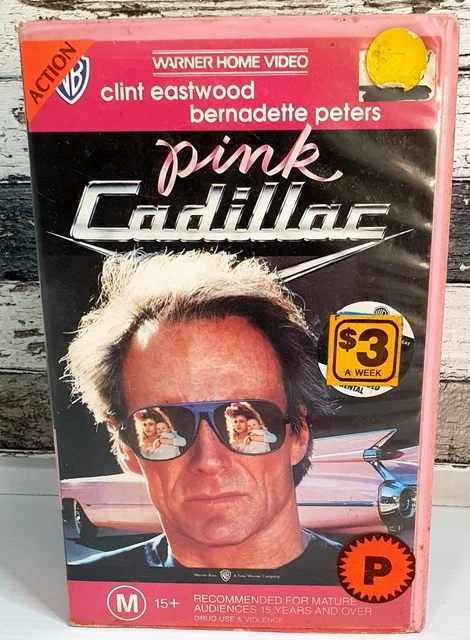 PINK CADILLAC M 15+, Warner Home VHS Video with rare Pink Vhs case 1991 ...