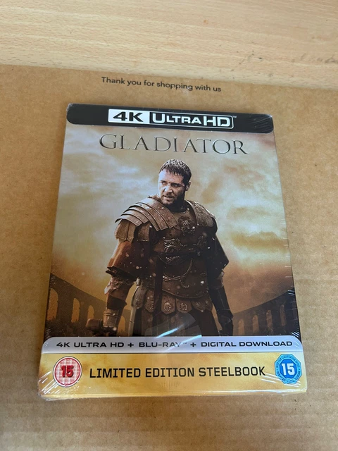 GLADIATOR 2000 4K UHD Blu Ray Steelbook NEW & SEALED Russell Crowe Ridley Scott EUR 122,20 ...
