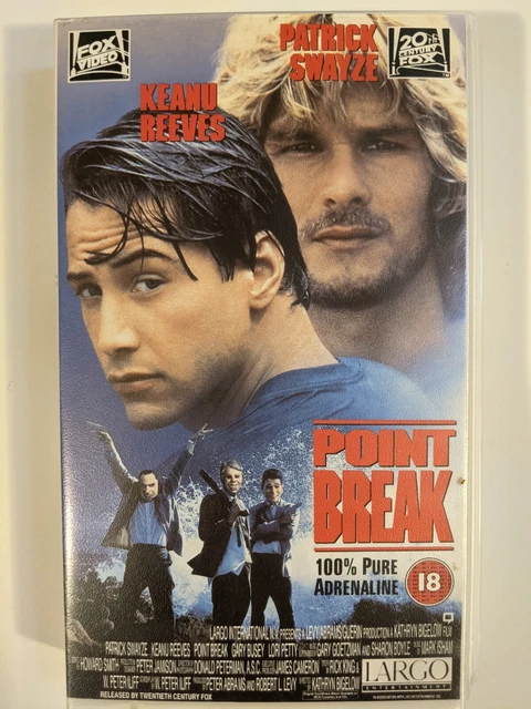 POINT BREAK (VHS/SH, 1998) Keanu Reeves Patrick Swayze Gary Busey ...