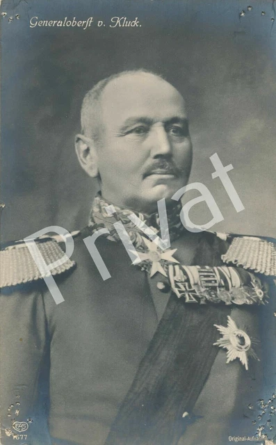 PHOTO PK WK I Portrait General Von Kluck Pour Le Mérite Order F1.64 £35 ...