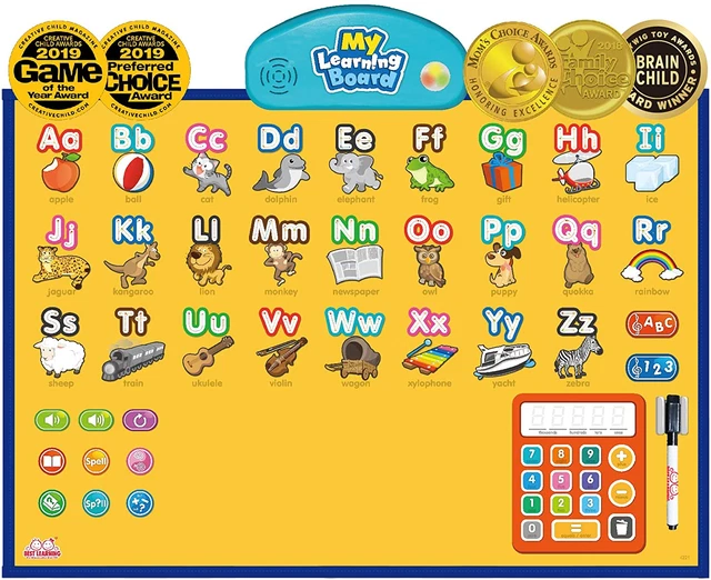 INTERACTIVE TALKING ALPHABET Wall Chart | Learn ABC 123s & Music Poster ...