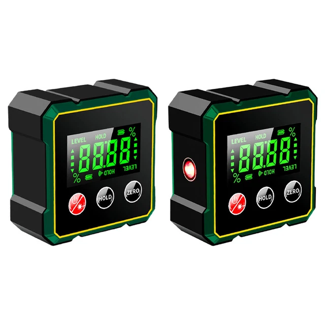 MINI INCLINOMETER RECHARGEABLE Magnet Goniometer Level Gauge ...