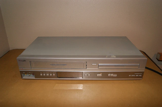 PHILIPS VCR VHS DVD Player Combo 4 Head HiFi DVP3150V No Remote Tested ...