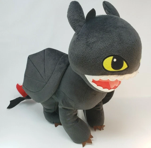 20& BIG DREAMWORKS How To Train Your Dragon Black Stuffed Animal Plush ...