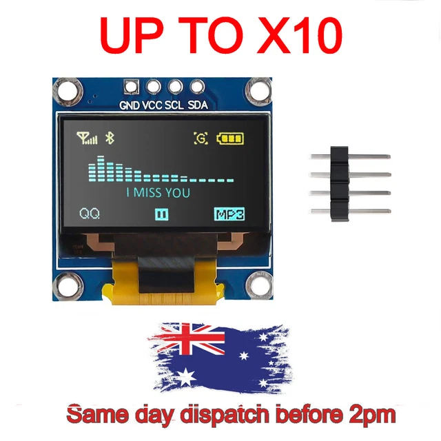 OLED DISPLAY 0.96& 128x64 Yellow Blue I2C IIC SSD1306 Arduino Raspberry Pi $5.55 - PicClick AU