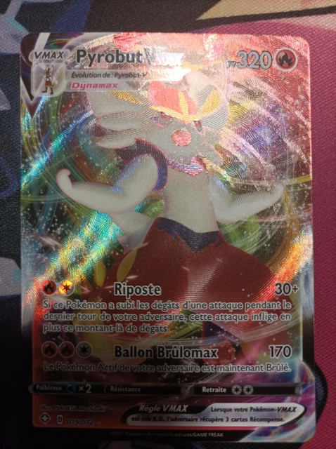 CARTE POKÉMON PYROBUT Vmax 019/072 EB4.5 Destinées Radieuses FR NEUF ...