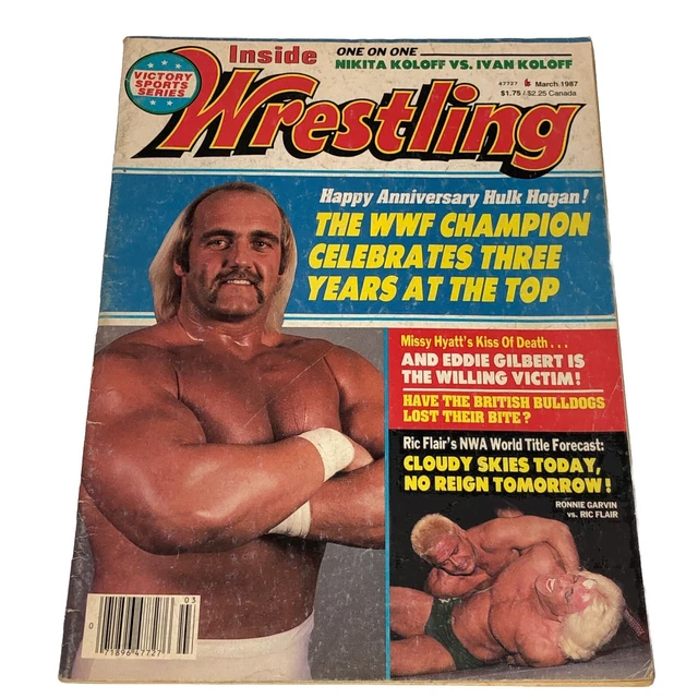 INSIDE WRESTLING MAGAZINE March 1987 Hulk Hogan Eddie Gilbert WWF ...