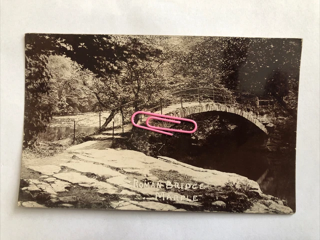 ROMAN BRIDGE MARPLE Stockport Greater Manchester Riverside View 1900’s ...