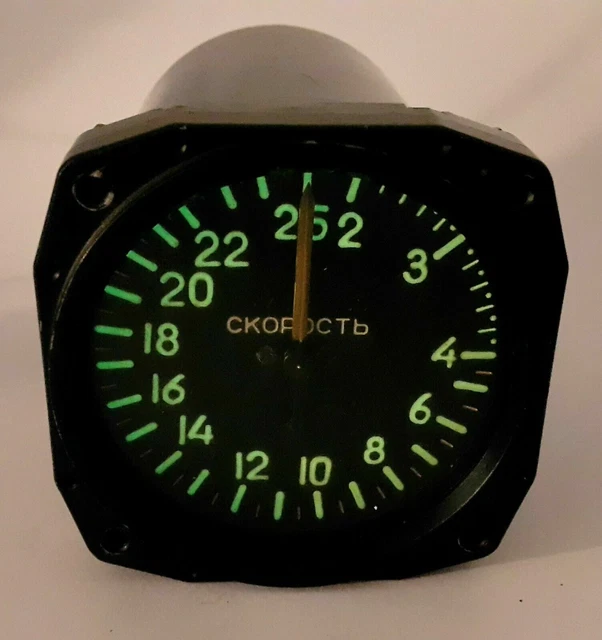 AIRCRAFT COCKPIT INDICATOR Speed Meter Mig-21 Russian Soviet Combat ...