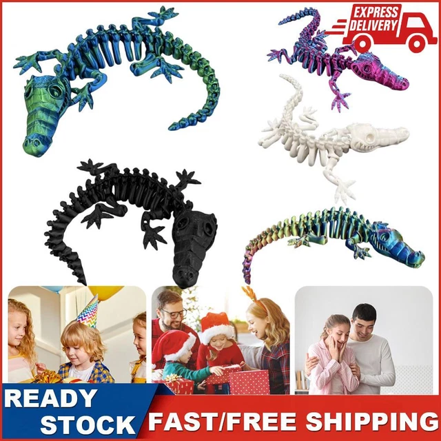3D PRINTED MOVABLE Joint Alligator Toy Crocodile Desk Toy for Autism ...