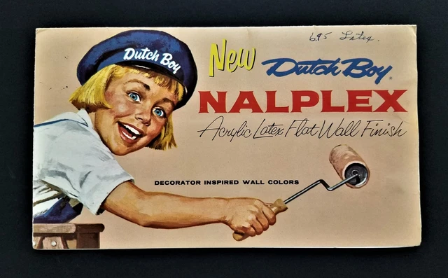 VINTAGE DUTCH BOY paint color SWATCH nalplex ad national lead company £ ...