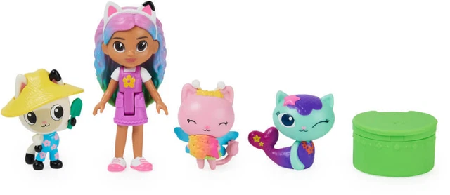 GABBY’S DOLLHOUSE, GABBY und Freunde-Figurenset mit Regenbogen-Gabby ...