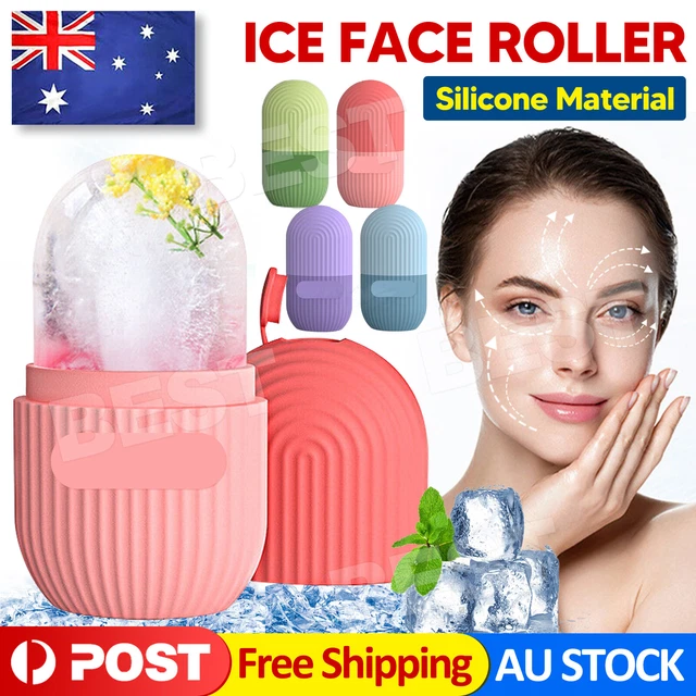 ICE FACIAL CUBE Massager Ice Roller to Depuff Shrink Pores Sculpt Face ...