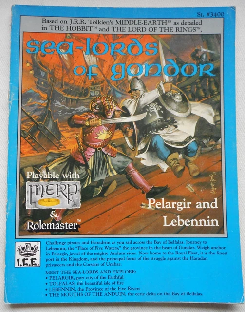 SEA-LORDS OF GONDOR. MERP Middle Earth Role Playing. NO MAPS. ICE. £8. ...
