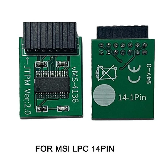 TPM 2.0 ENCRYPTION Security Module Remote Card LPC-14PIN Module 14Pin ...