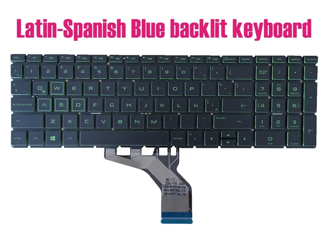 LATIN-SPANISH KEYBOARD FOR HP 15-dk0006la/15-dk0007la/15-dk0008la/15 ...