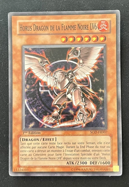 CARTE YU-GI-OH! HORUS Dragon de la Flamme Noire LV8 SOD-FR007 1ère édition FR EUR 2,08 - PicClick FR