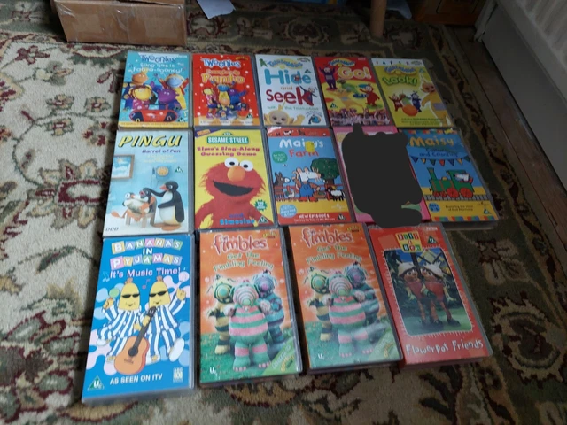 CBEEBIES VINAGE 90S Vhs Tapes Teletubbies Fimbles Pingu Sesame Street ...